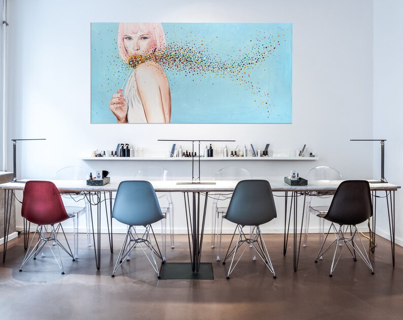 Loli Original Art Hand Made Print on Canvas Modern Paint | Etsy