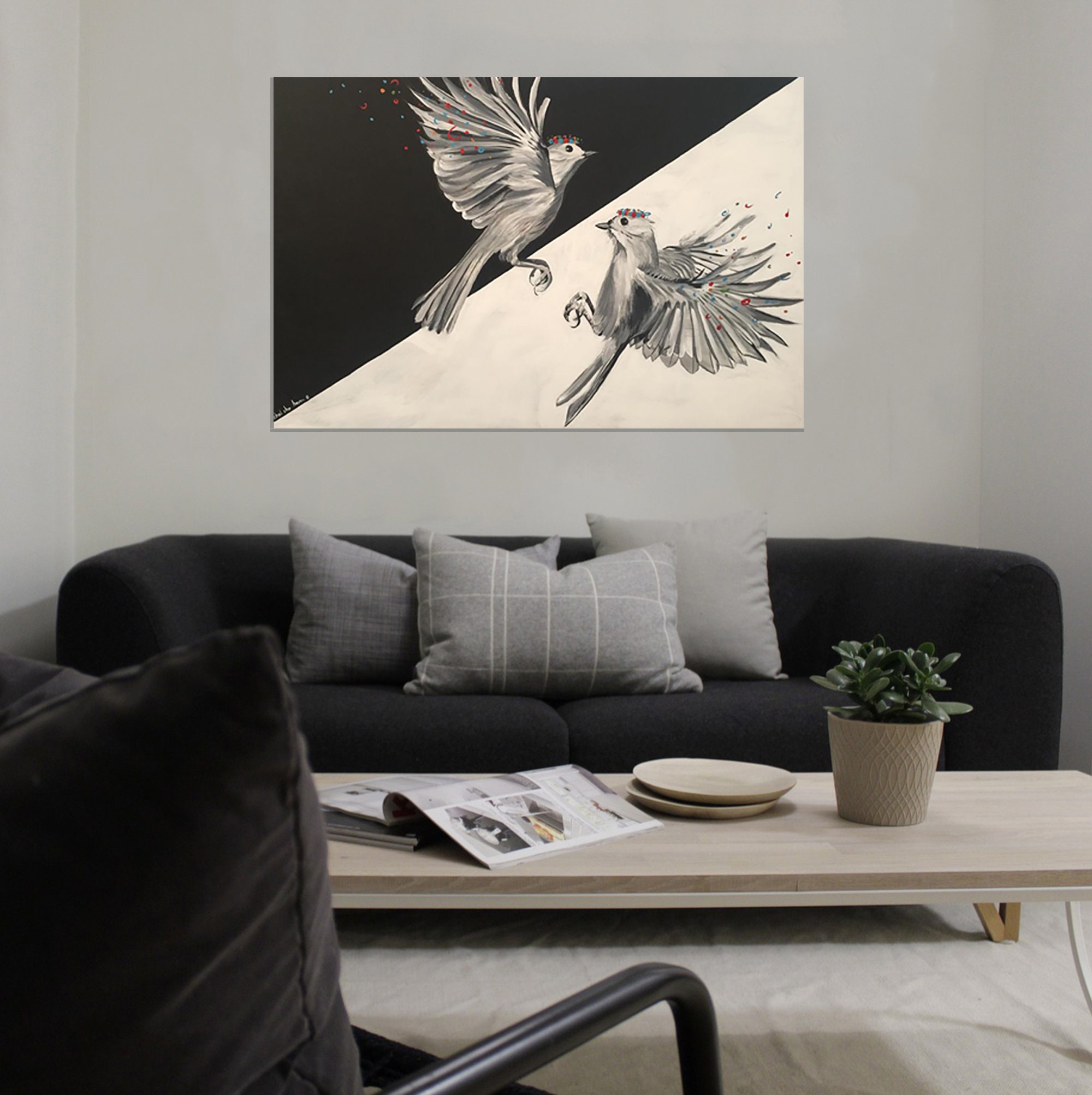 Angelic birds Original painting by Michal Aharon | Etsy