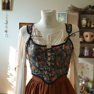 Cottagecore Renaissance Fair Corset XS-4XL, 100% Cotton, Corset Top - Etsy