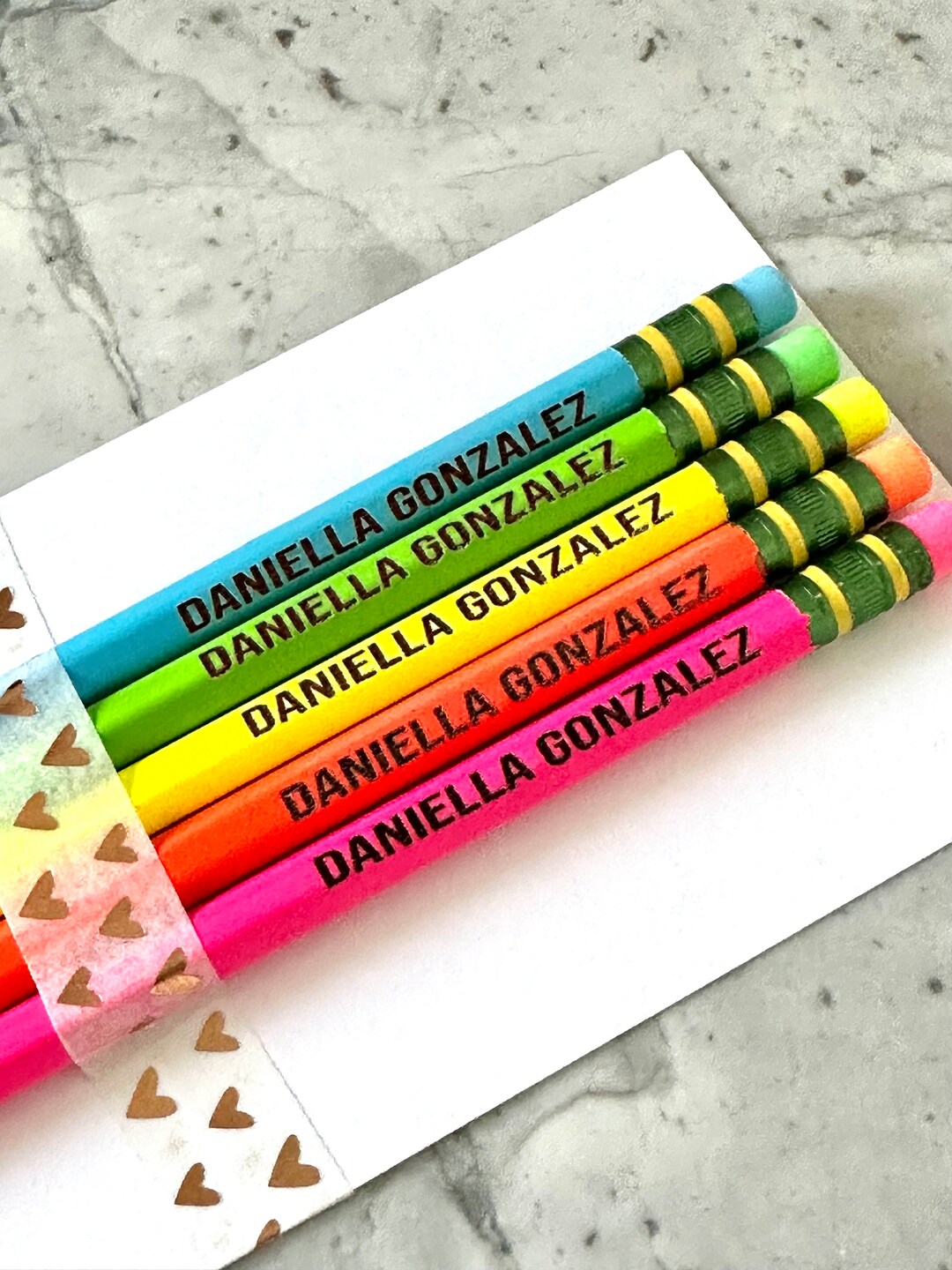 Engraved Personalized Pencils - NEON Colors, Soft Ticonderoga #2 ...