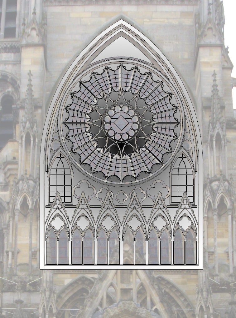 The North Facade Gothic Rose Window From Cathédrale Saint-Étienne De ...