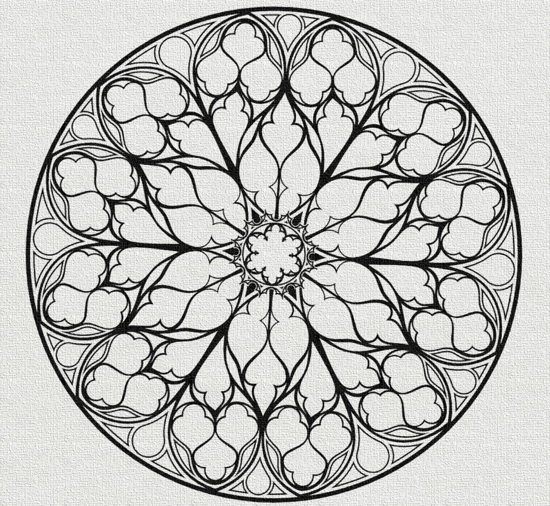 Gothic Flamboyant Style Rose Window in the South Facade of the Sens ...