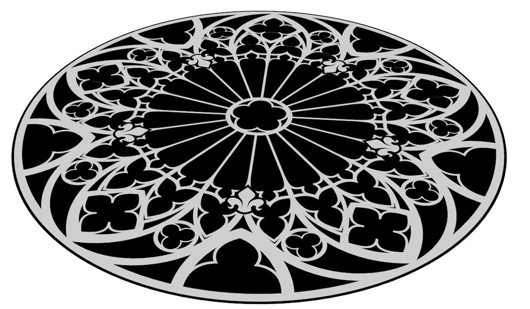 Rose Window in the South Gallery of the Gothic Church of St. Catherine ...