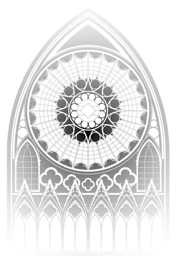The North Facade Gothic Rose Window From Cathédrale Saint-Étienne De ...