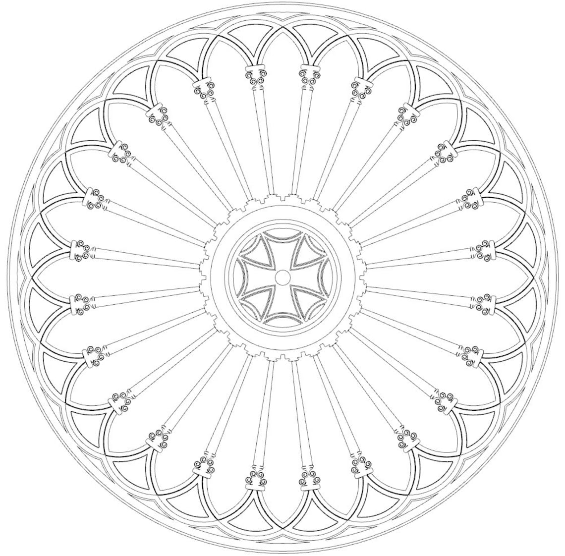 The Rose Window of Modena Cathedral, Italy. - Etsy