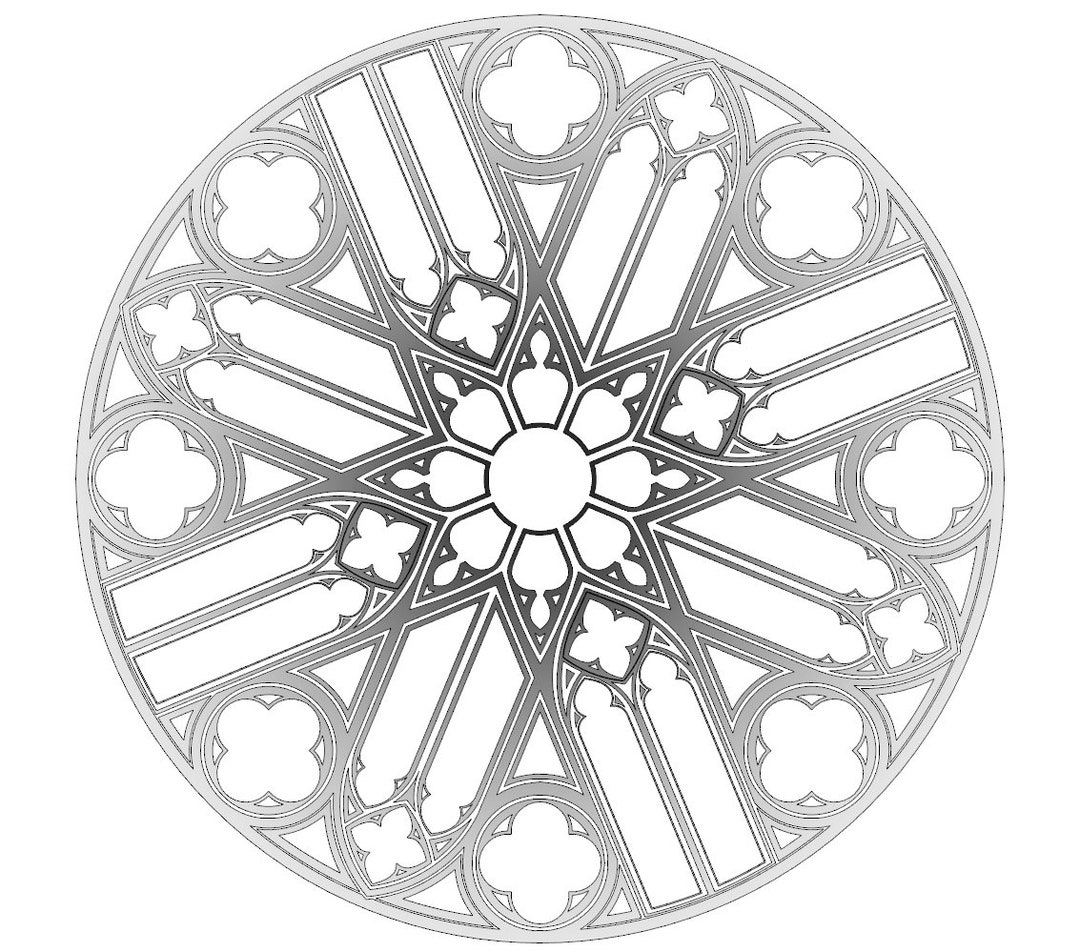 The Main Gothic Rose Window From Saint Lawrence Church From Nuremberg ...