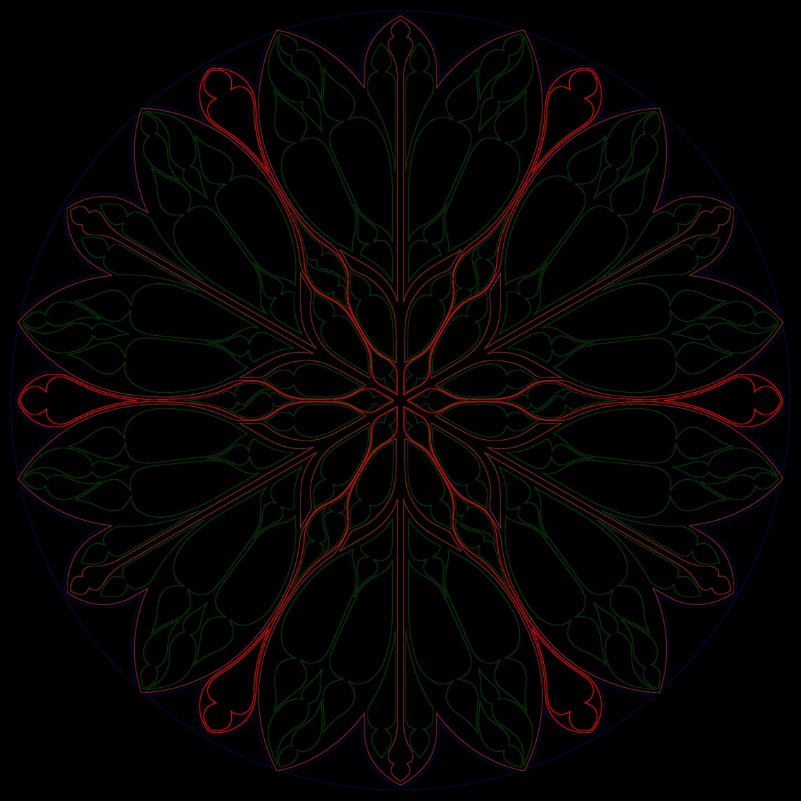 The Main Gothic Rose Window From Cathédrale Notre-dame D'amiens vector ...