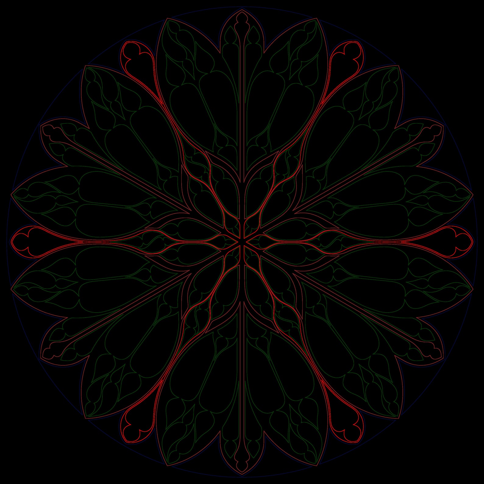 The Main Gothic Rose Window From Cathédrale Notre-dame D'amiens vector ...