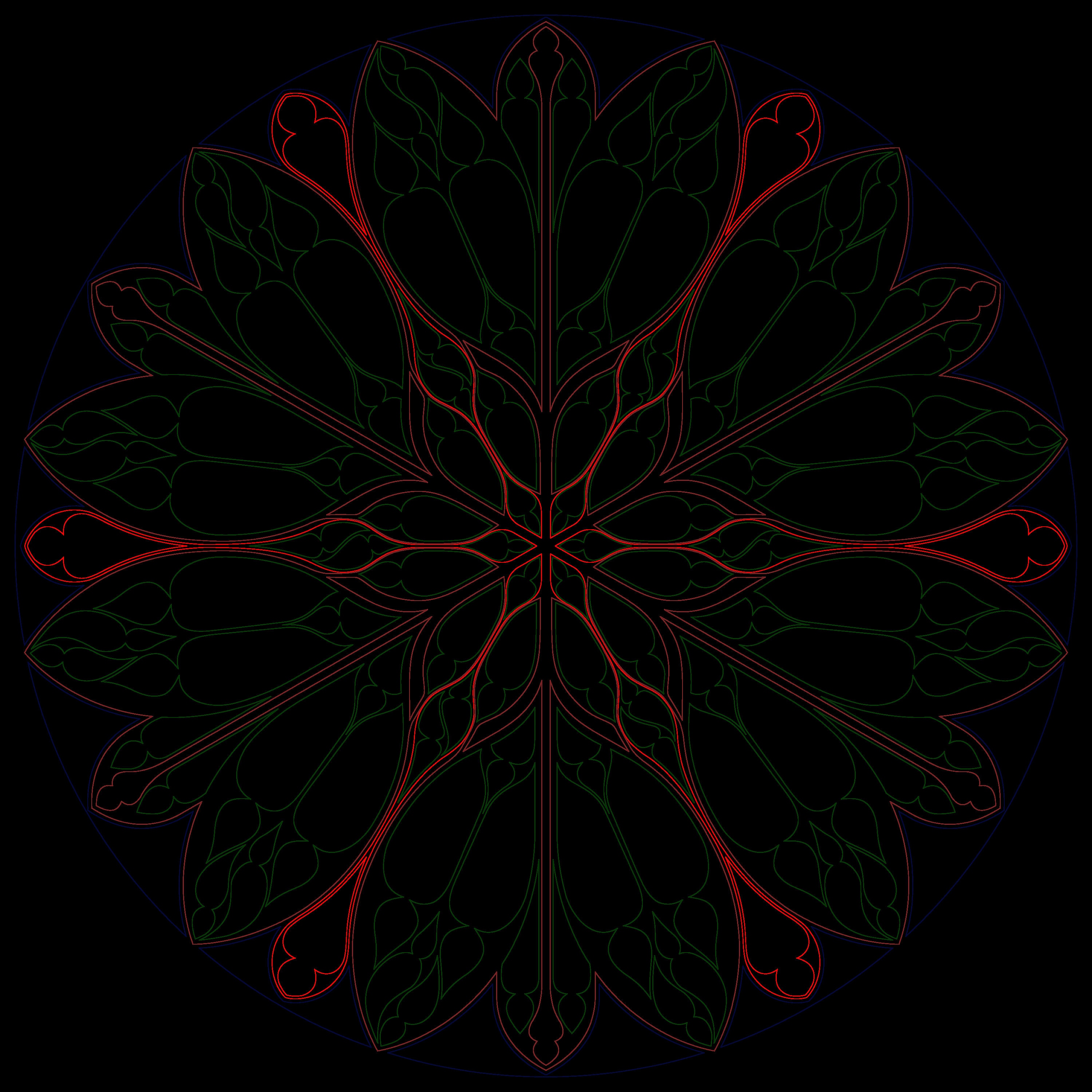 The Main Gothic Rose Window From Cathédrale Notre-dame D'amiens vector ...