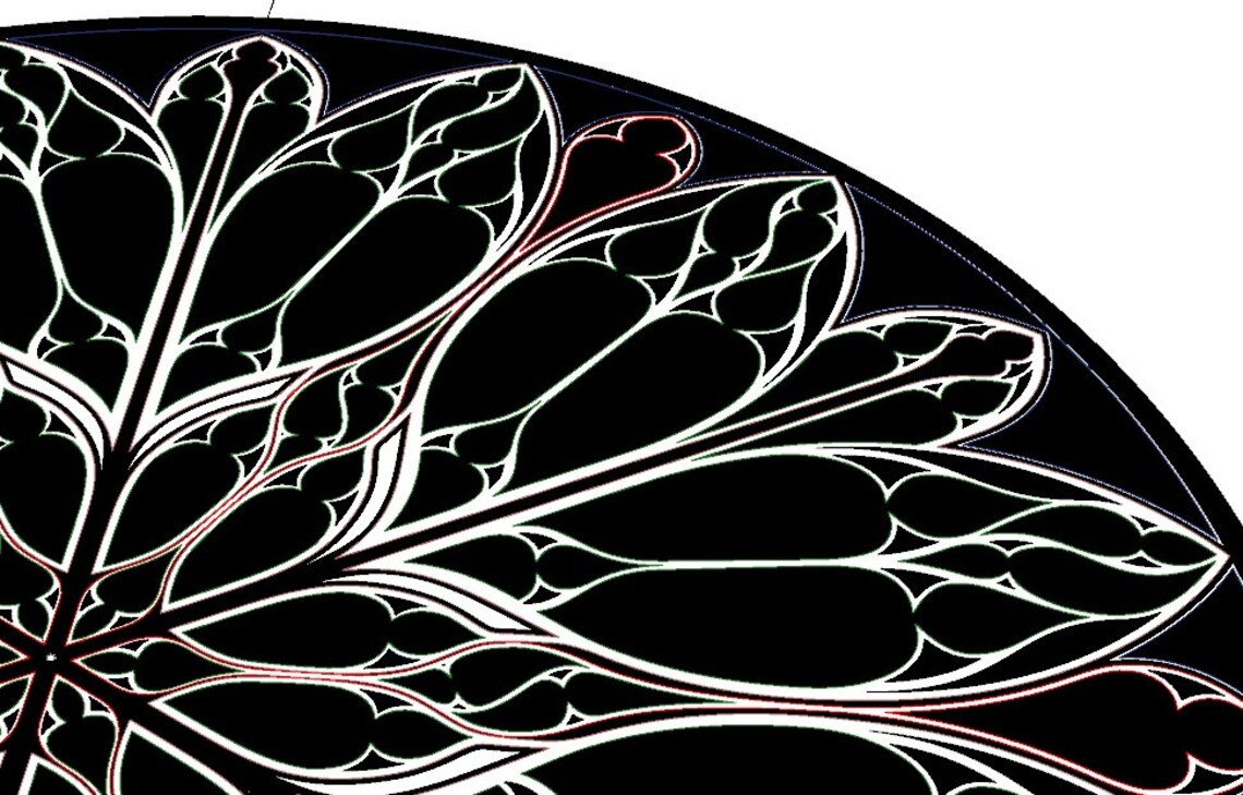 The Main Gothic Rose Window From Cathédrale Notre-dame D'amiens vector ...