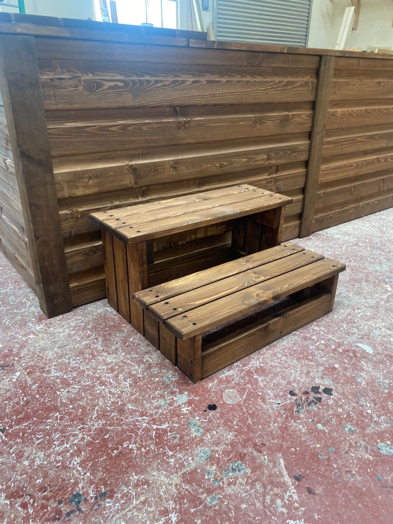 Hot Tub Steps/ Garden Steps / Wooden Steps / Handmade Steps / - Etsy