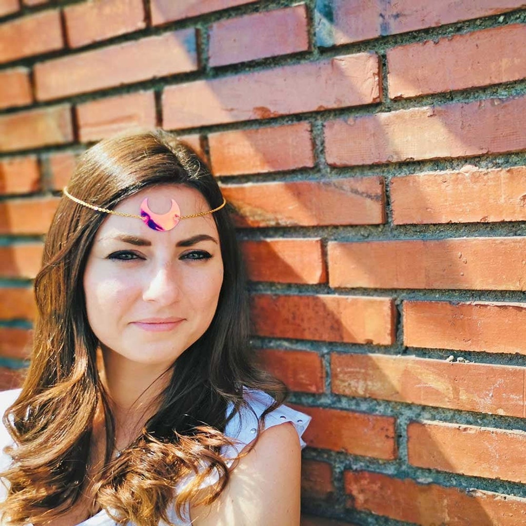 Crescent Moon Circlet - Transparent Holographic Moon - Cosplay - Sailor ...