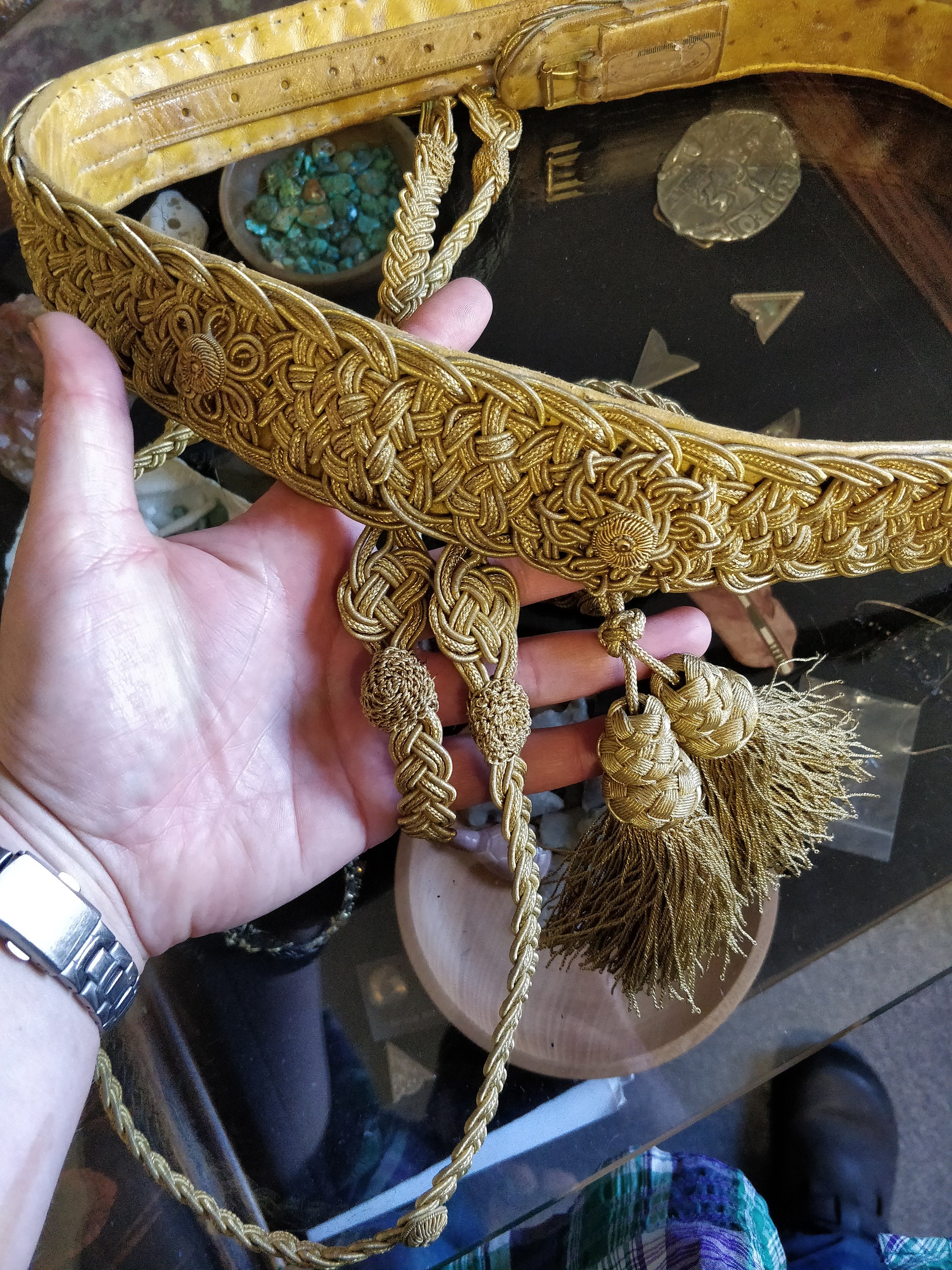 Gold Braid Military Belt of an Unknown Provenance, Gold Braid, Gold ...