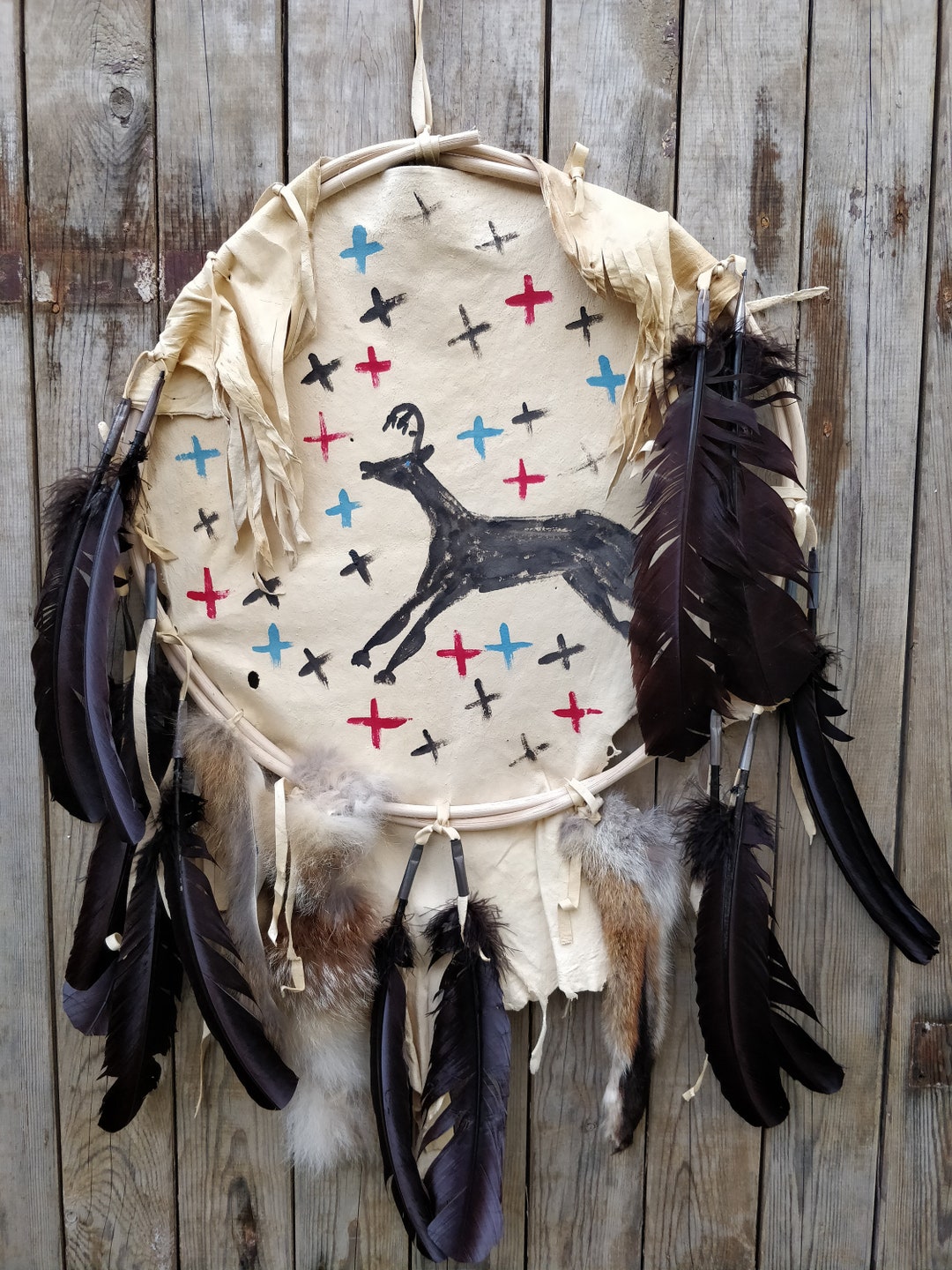 Native American Mandella Thunderbird in the Sky, Good Luck Shield, Wild ...