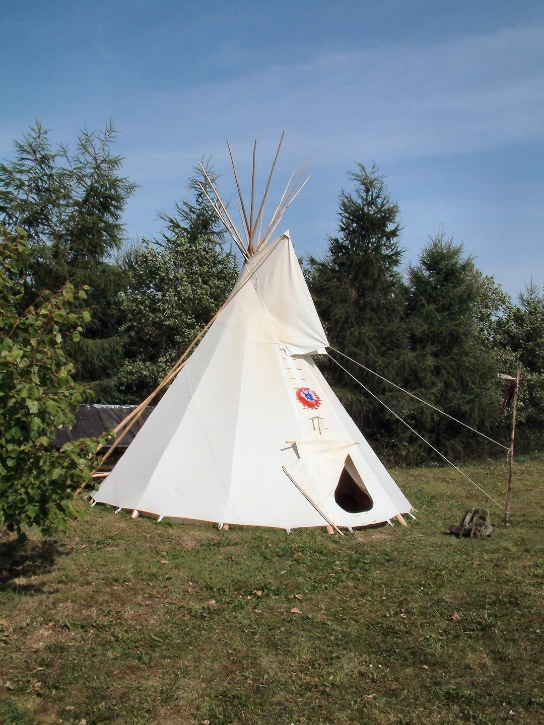 Tipi, Teepee, Size 5,5 M ( 18 Ft ) Diameter Native American Tent, for ...