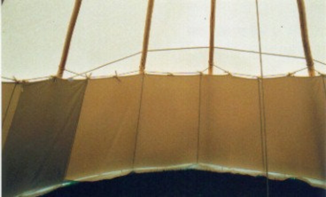 Liner for Tipi, Teepee, Full Size 4 M Diameter Native American Tent ...