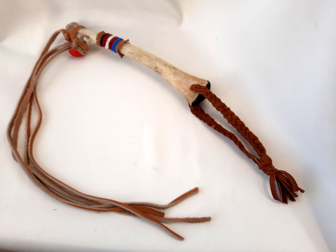 Riding Whip Made of Bison Bone Indian Style, Wild West Decoration ...