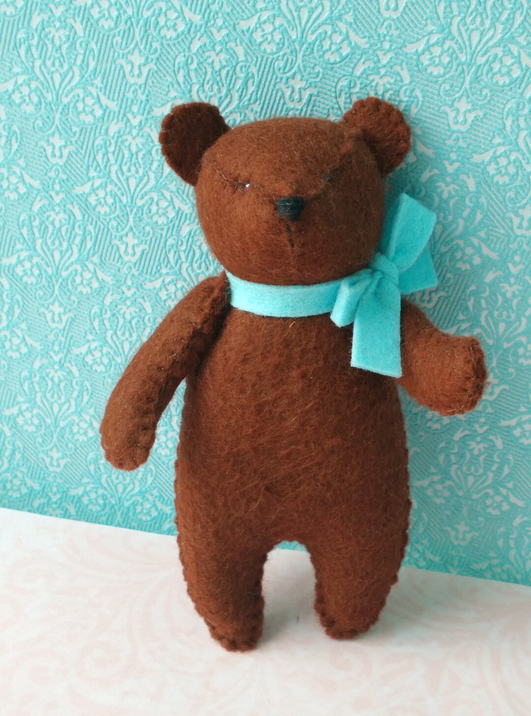 Felt Bear Pattern, Felt Bear Ornament, Felt Toy Pattern , Felt Ornament ...