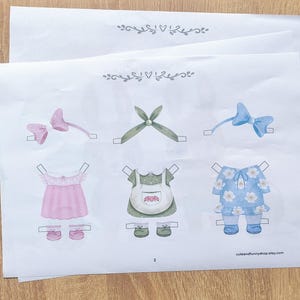 Paper Doll Printable With Clothes. Digital Download. Paper Doll Animal ...