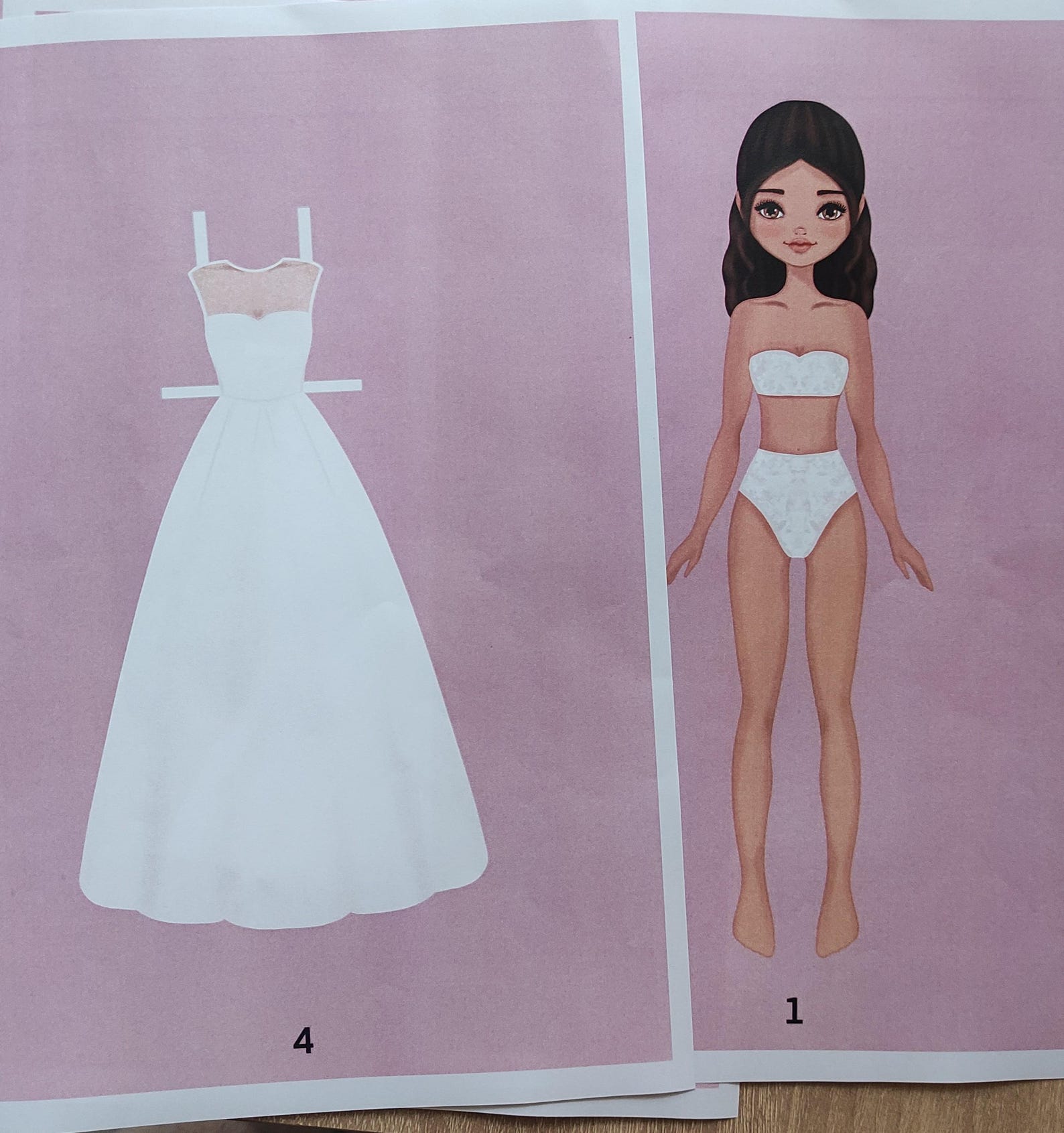 Paper Dolls Wedding. Paper Doll Printable With Clothes. PDF. Digital Download. Fashion Girl ...