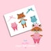 Fox Paper Doll Printable, Dress up Clothes (digital Download), Cutout ...
