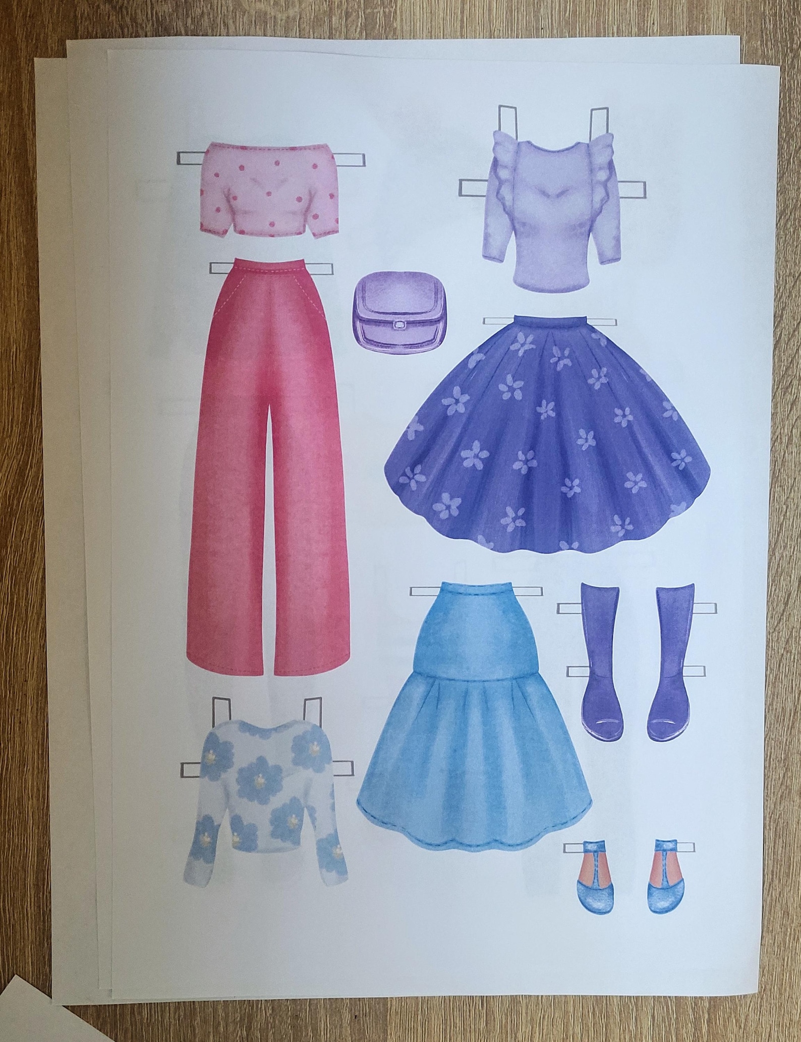 Fashion Girl Paper Doll Printable, DIY Clothes (PDF, JPG). Dress Up ...
