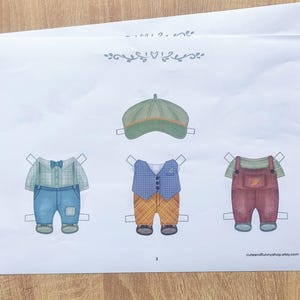 Paper Doll Printable With Clothes. Digital Download. Paper Doll Animal ...