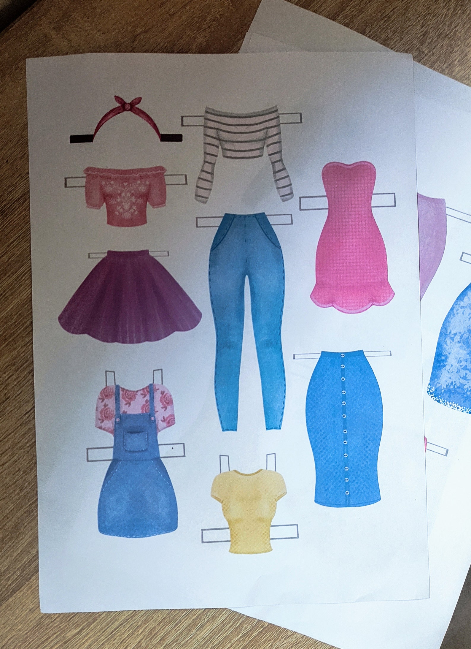 Paper Doll Printable With Clothes. PDF. Digital Download. Fashion Girl ...