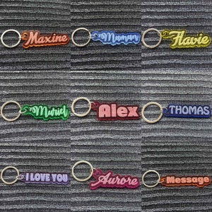 Personalized Key Ring in Acrylic. Engrave Your First Name or the Text ...