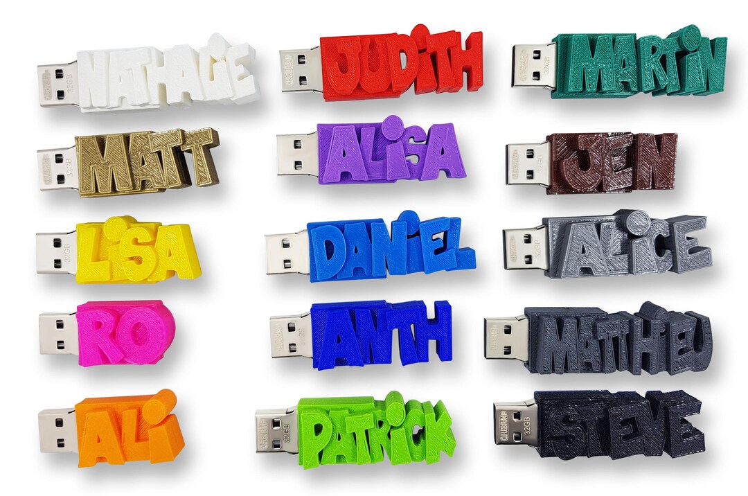 Personalised USB Sticks With Name, Date, Message - 32 GB - USB 3.0 - 15 ...