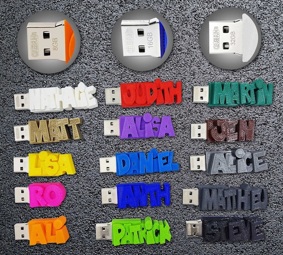 Personalised USB Sticks With Name Date Message 8GB to - Etsy