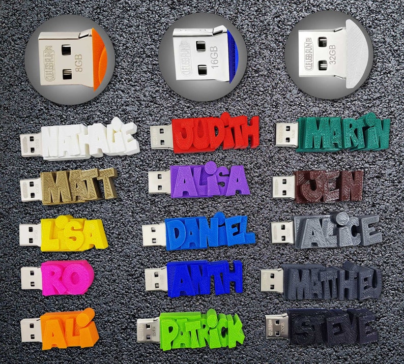 Personalised USB Sticks With Name Date Message 8GB to - Etsy