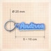 Personalized Key Ring in Acrylic. Engrave Your First Name or the Text ...