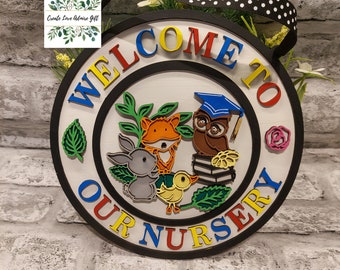 Welcome School Nursery Sign - Etsy