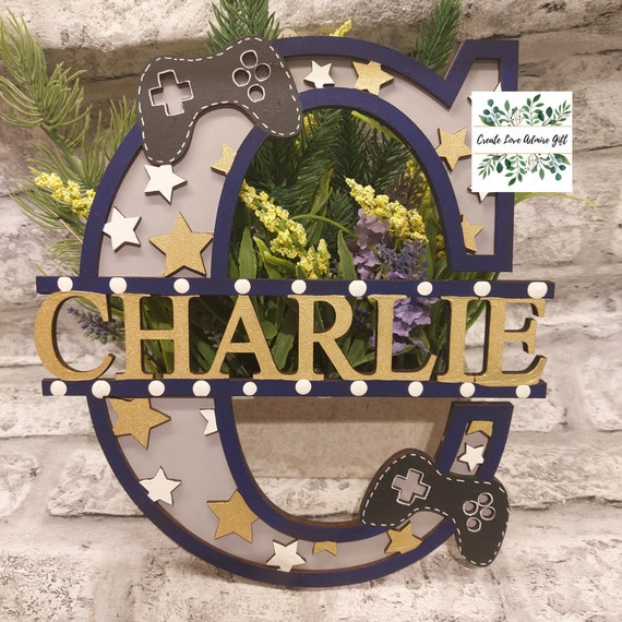 Gamer Name Sign Personalised Gaming Bedroom Wall Sign Game - Etsy