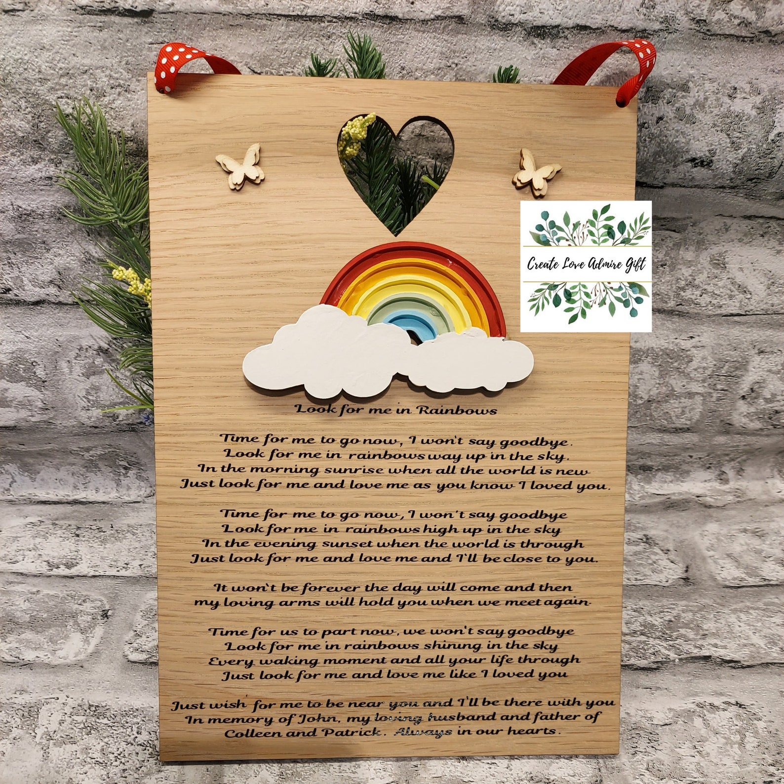 Look for Me in Rainbows in Loving Memory Poem Funeral Poem - Etsy