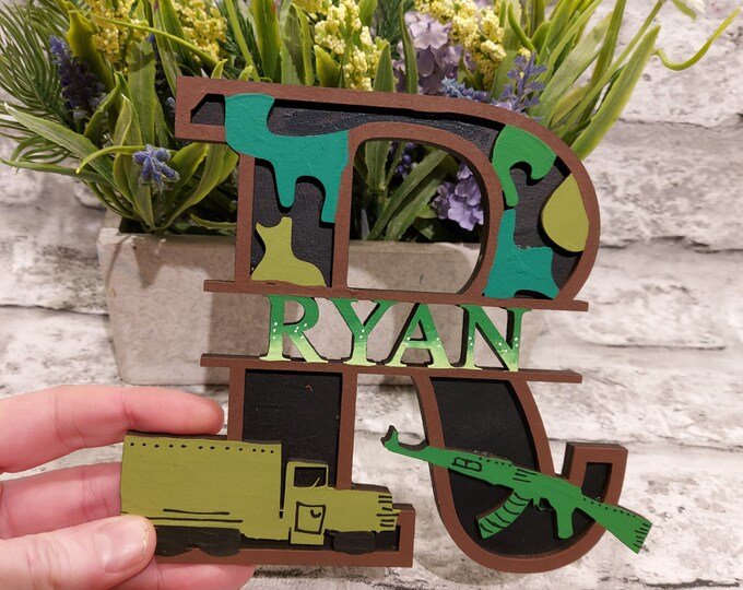 Army Kid Room, Camo Room, Kid Army Sign, Army Decor, Camo Sign, Camo ...