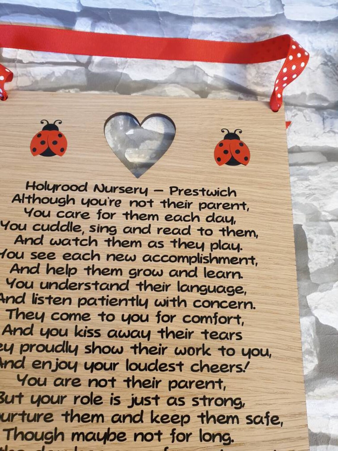 Leaving Nursery Poem Personalised Thank You Teacher Gift | Etsy