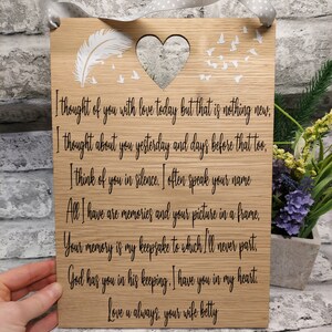 Personalized Memorial Tribute Poem, in Loving Memory Funeral Condolence ...