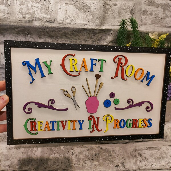 Craft Room Sign - Etsy