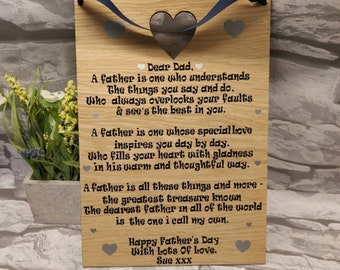 Dad Thank You Poem - Etsy