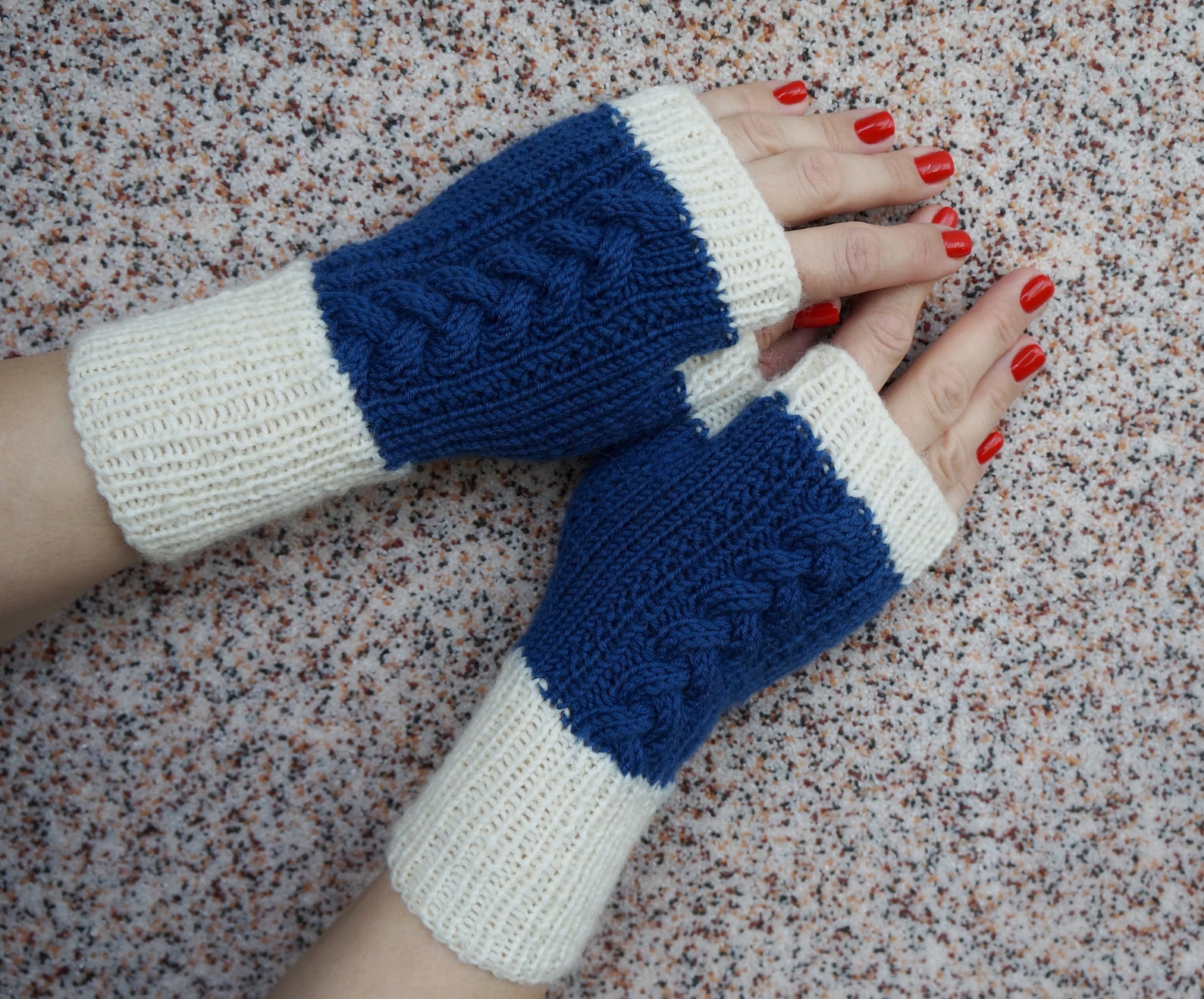 Handmade Fingerless Mittens Hand Knit Womens Gloves Hygge Cozy Knits ...