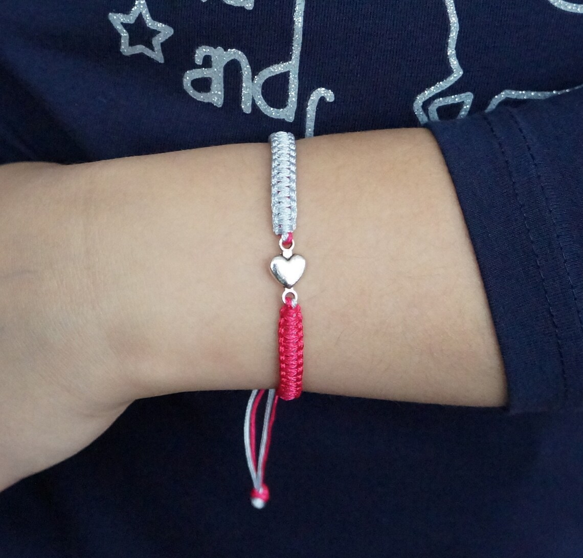 Macrame Heart Bracelets Couples Love Bracelets Friendship - Etsy