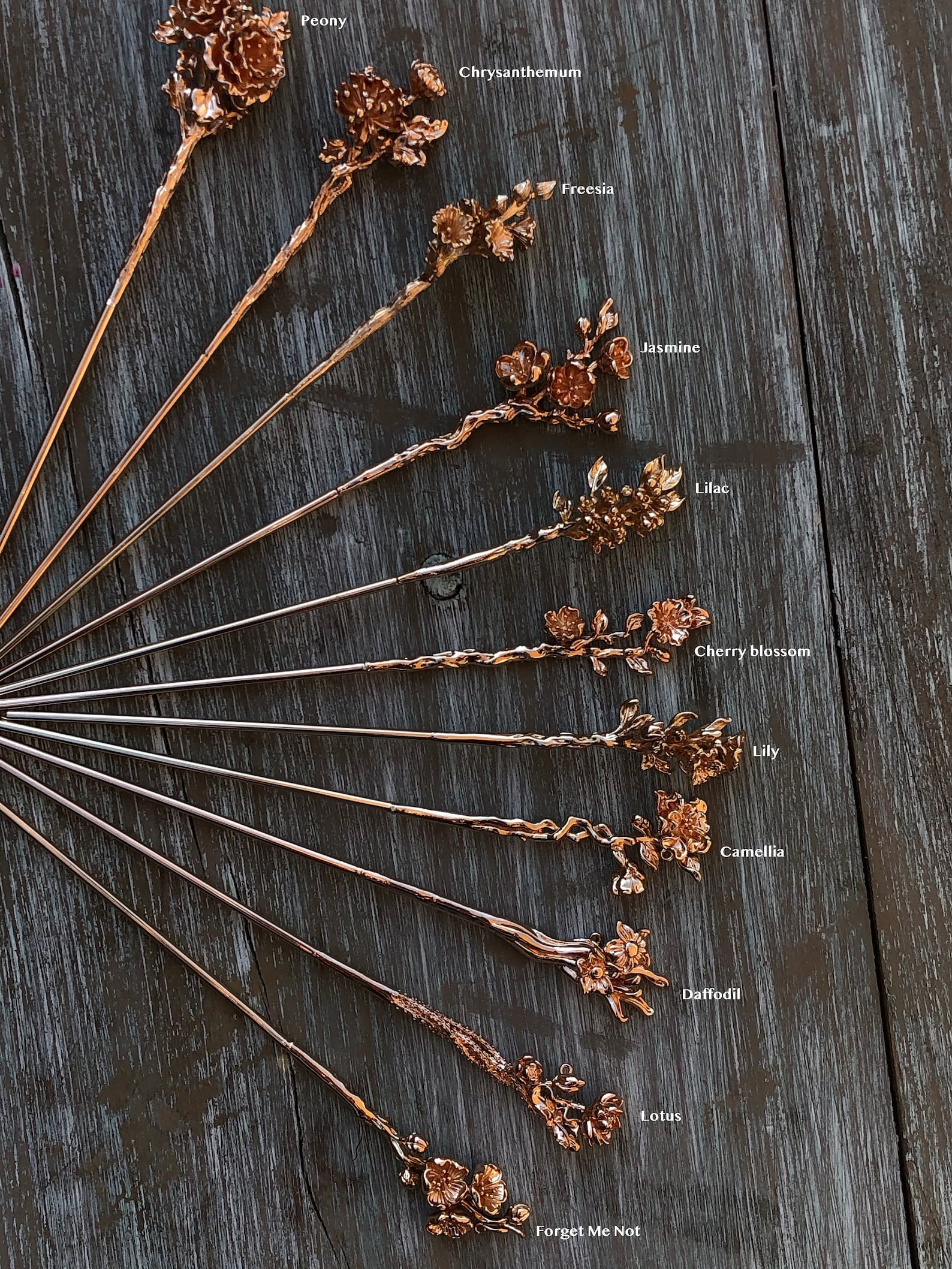 Gold Flower Hair Stick, Gold Hair Jewelry, Gold Hair Accessories, Gold ...