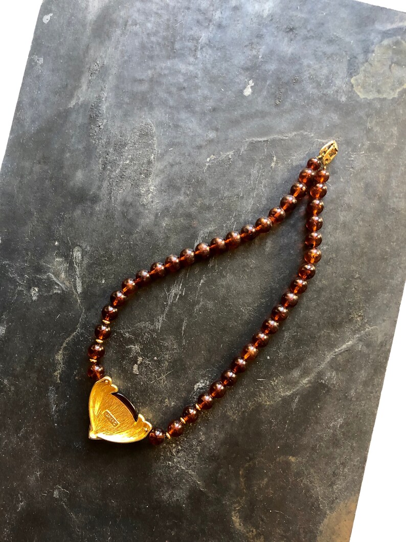 Vintage Napier 14k Gold Resin Beads Necklace Vintage - Etsy