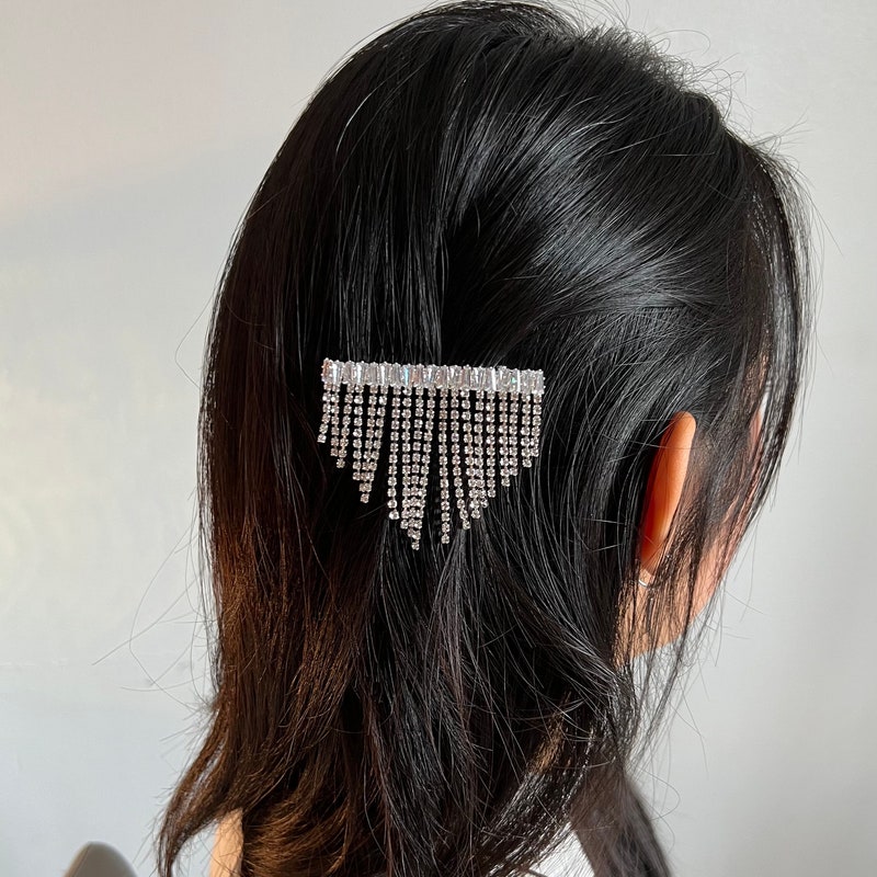 Silver Barrette - Etsy