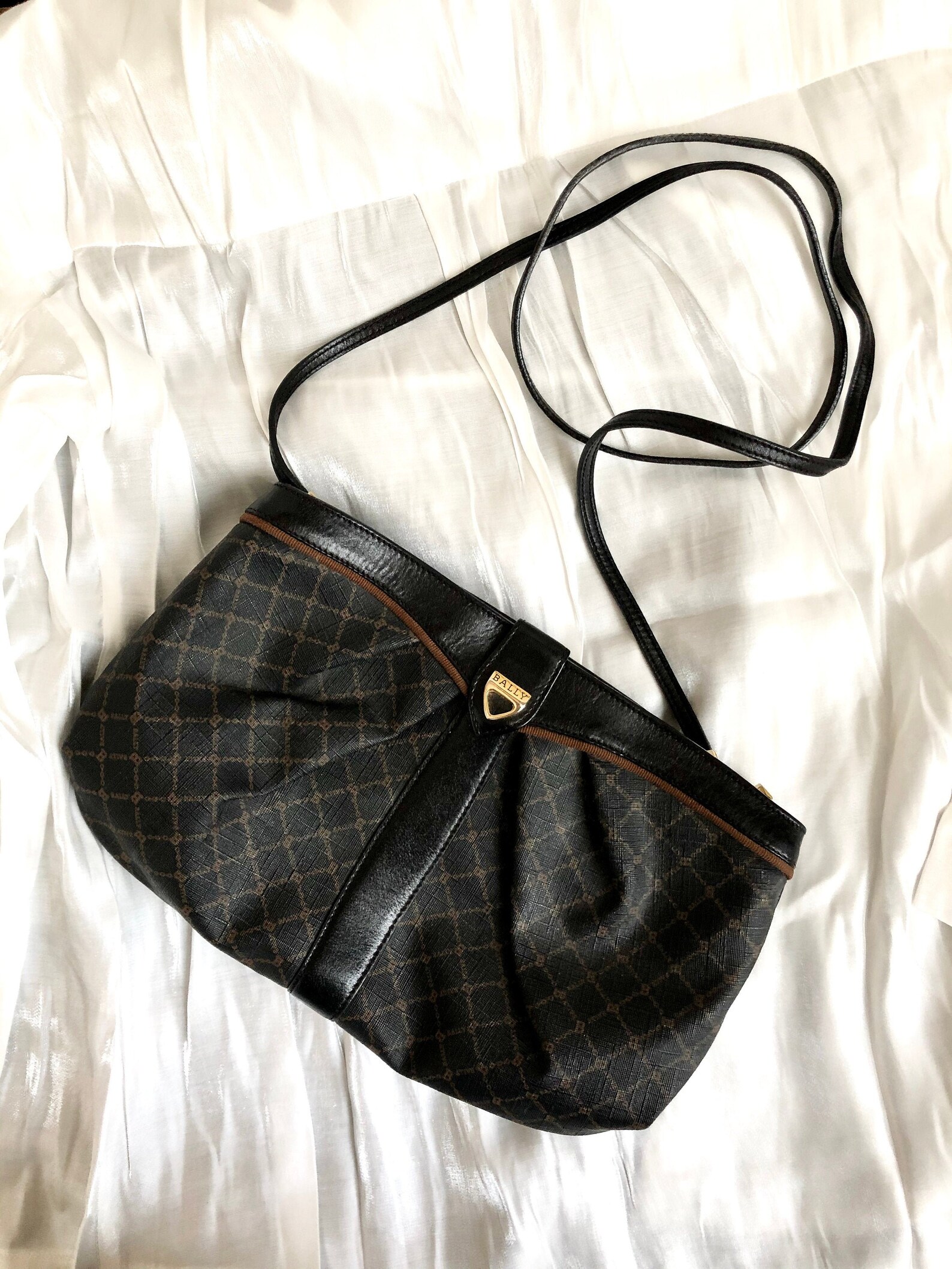 Bally B-Logo Monogram Black Crossbody Bag Leather Bag | Etsy