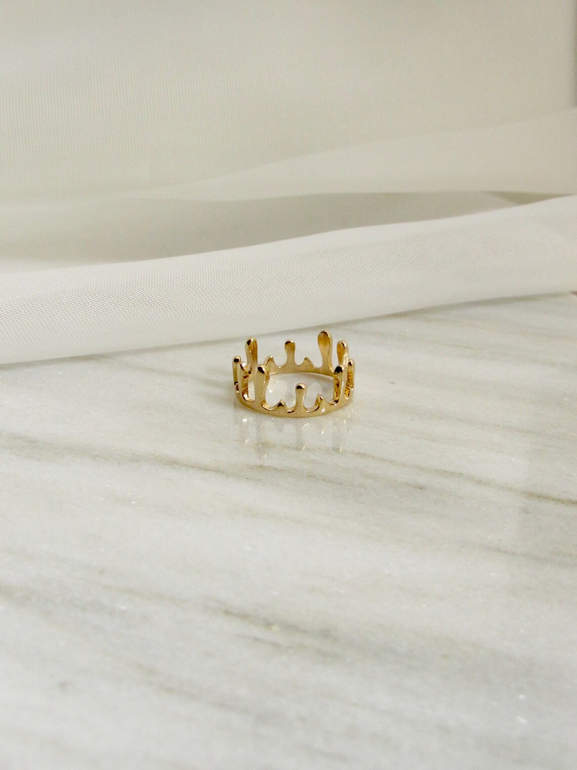 Gold Crown Ring Gold Ring Crown Ring Bridesmaid Gift | Etsy