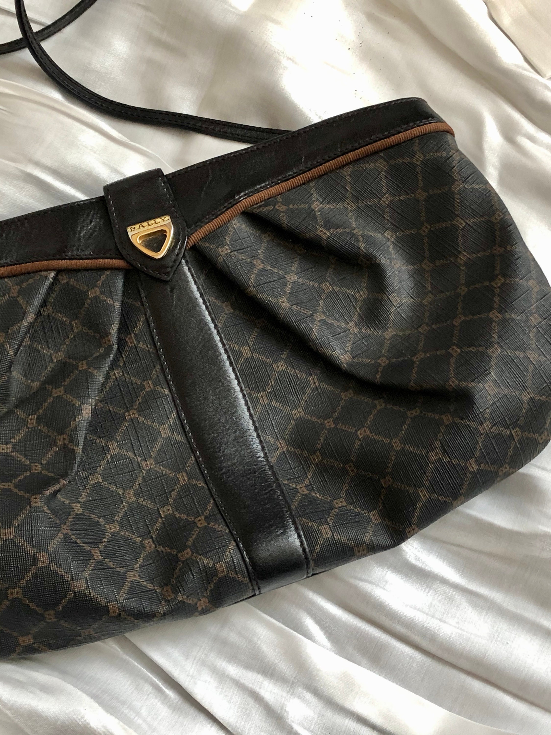 Bally B-Logo Monogram Black Crossbody Bag Leather Bag | Etsy