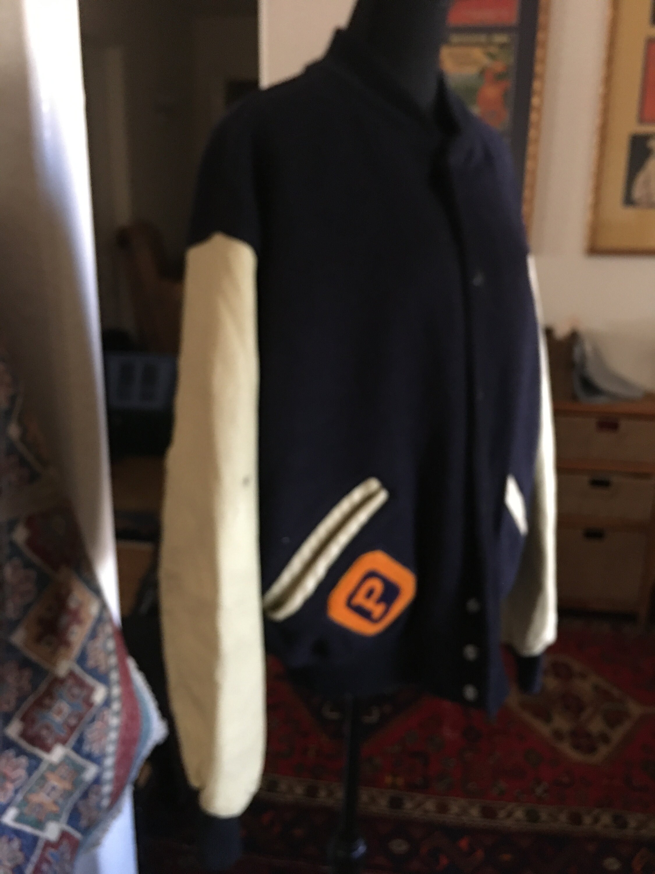 Vintage Letterman Jacket 1966 Delong Wool and Leather Jacket - Etsy